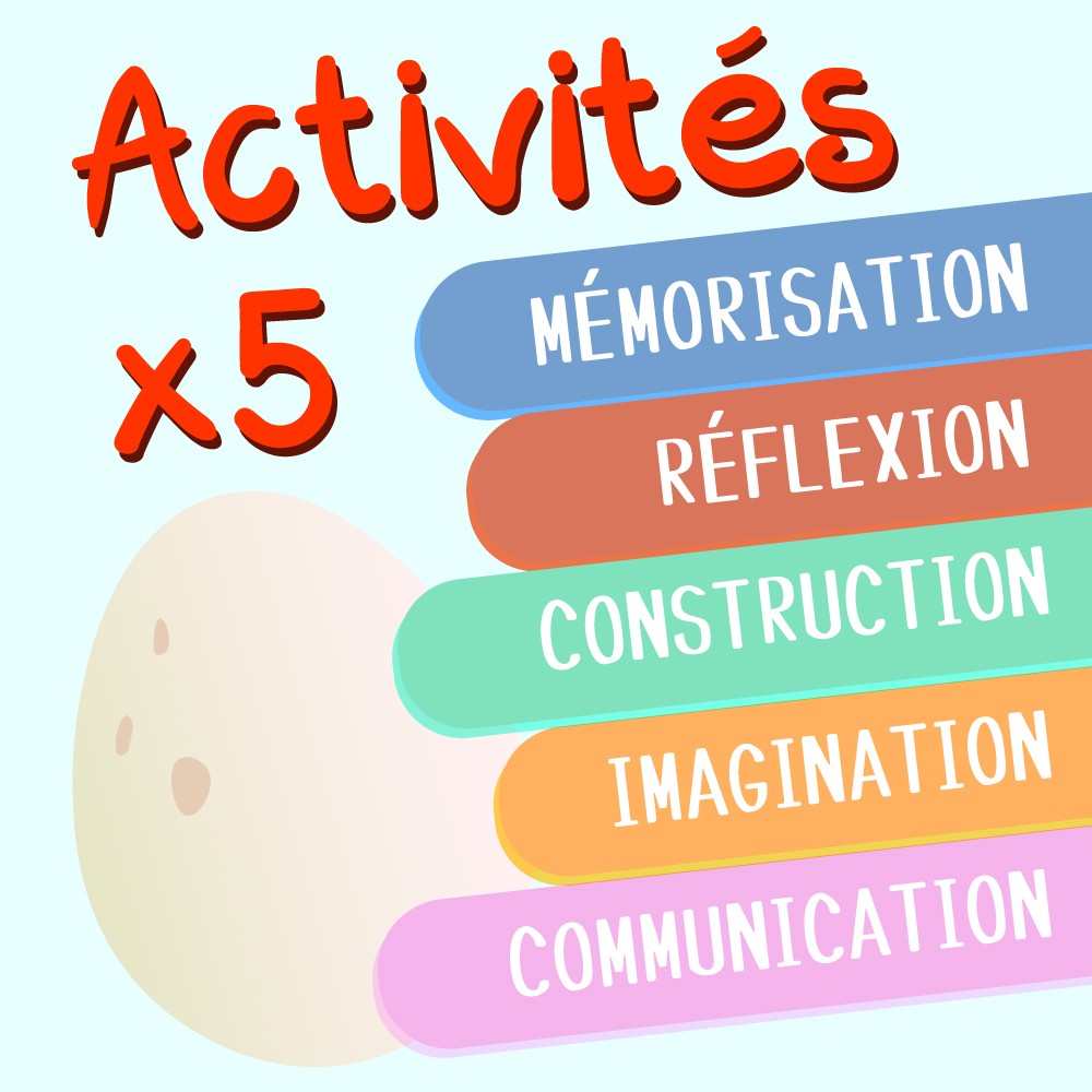 5 Activités - Compétences Cognitives (Les Oeufs) [cycle1] - Démarche FLE