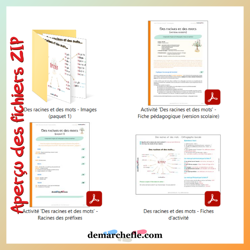 Des racines et des mots 1 - version SCOLAIRE (orthographe lexicale ...