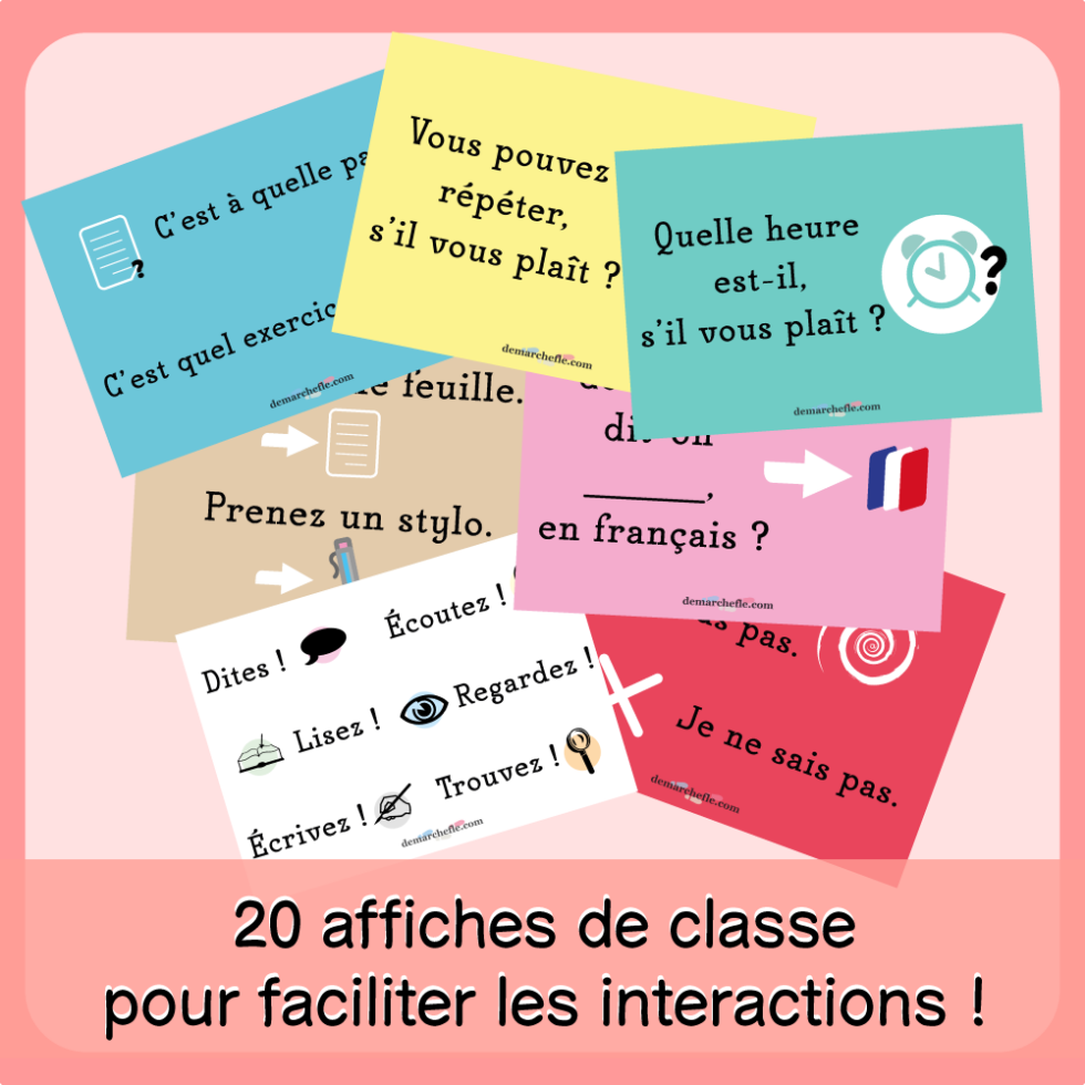 Affiches de classe - Démarche FLE