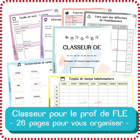 Classeur pour le professeur FLE - Démarche FLE