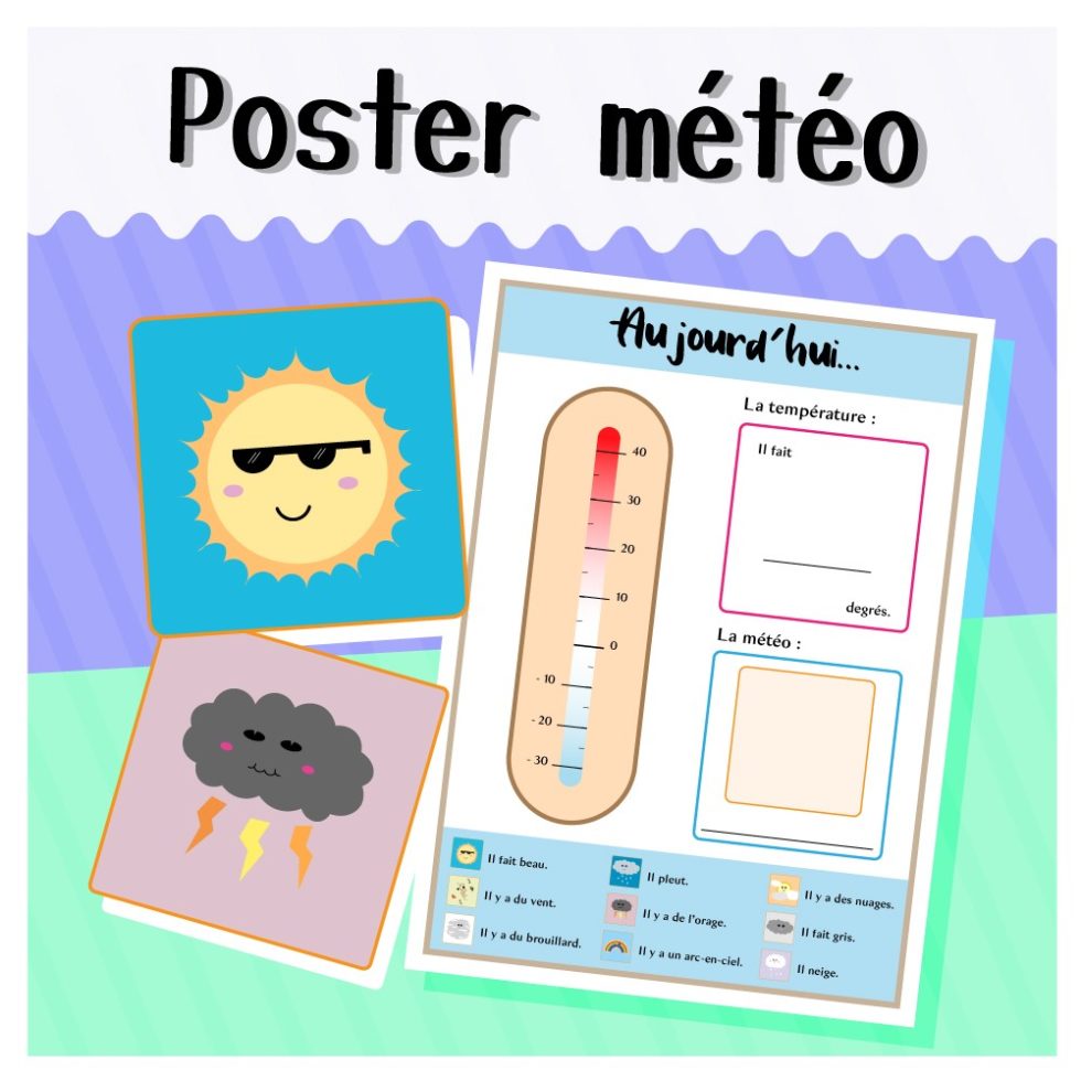 Poster - Météo du jour - Démarche FLE