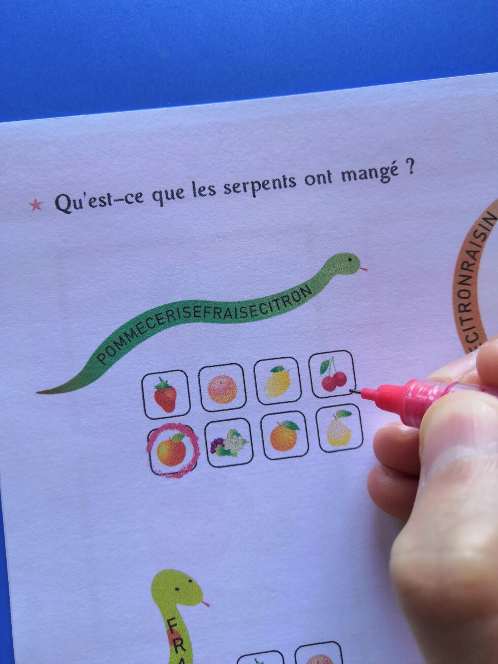 Enfants - Mon livre des fruits - Démarche FLE