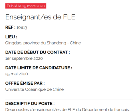 Dossier : Recherche d’emploi FLE à l’étranger - Démarche FLE